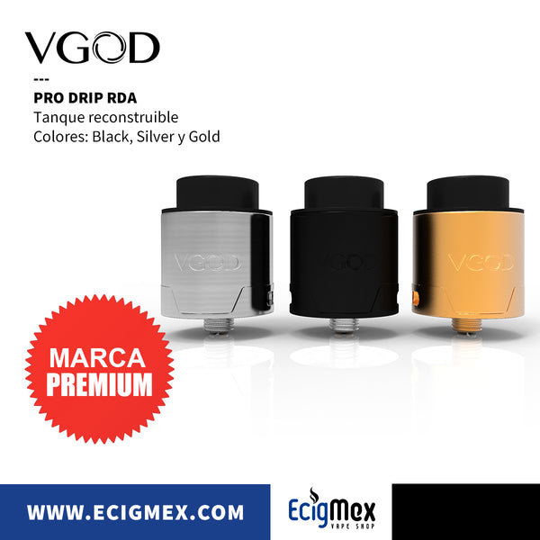 Atomizador VGOD Pro Drip RDA vapeo profesional – EcigMex